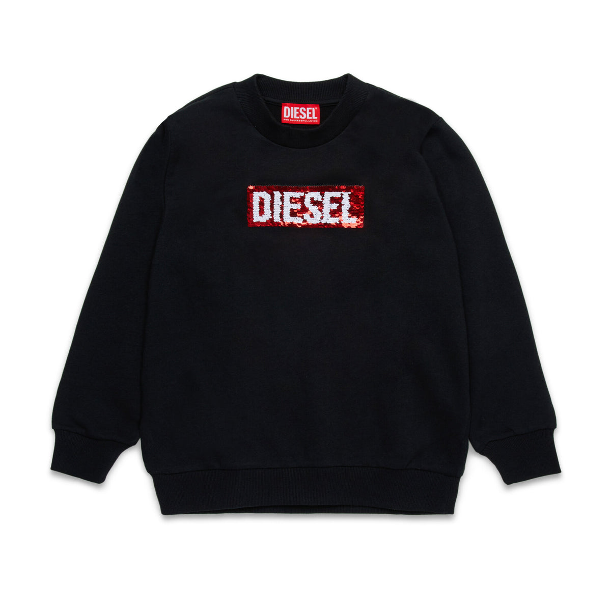 Diesel Crew-neck sweatshirt with sequin logo | BRAVE KID
